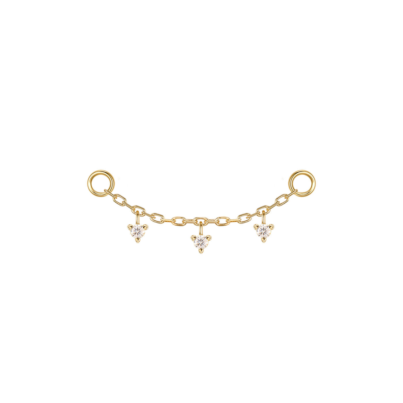 Chain with Tiny Dripping Diamonds