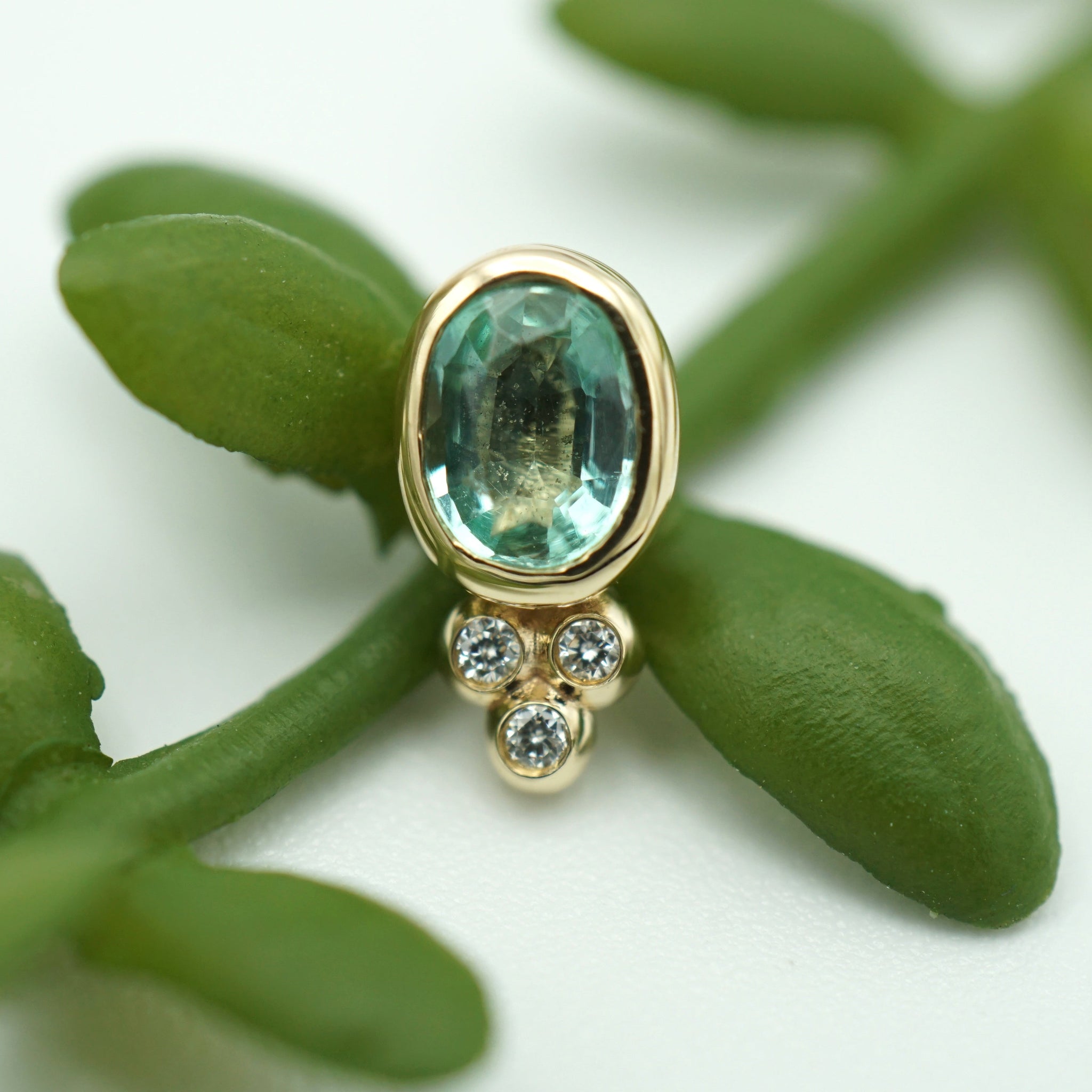 Oval Green Beryl Diamond Lex